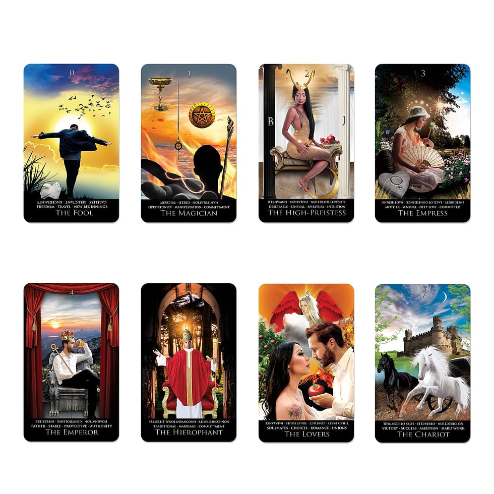 Tarot Visions | 78 Cards with Upright/Reverse Meaning, For Beginner ...